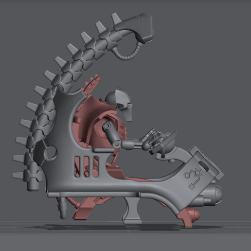 🛰 Necron Stalker with Driver・ STL File for 3D printing・Cults