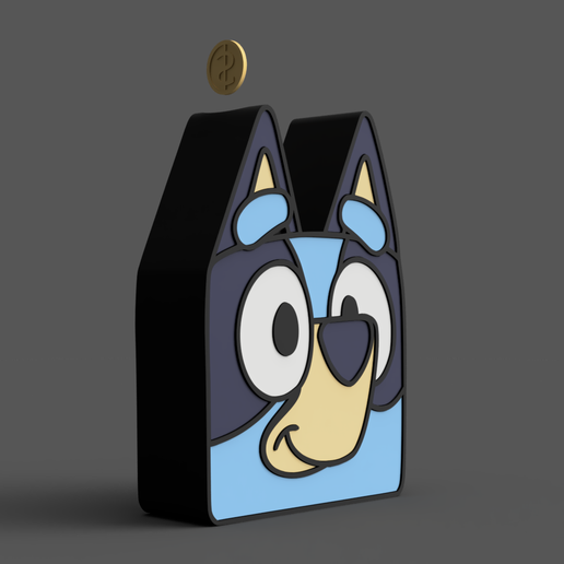 🏦 Bluey Piggy Bank・ STL File for 3D printing・Cults