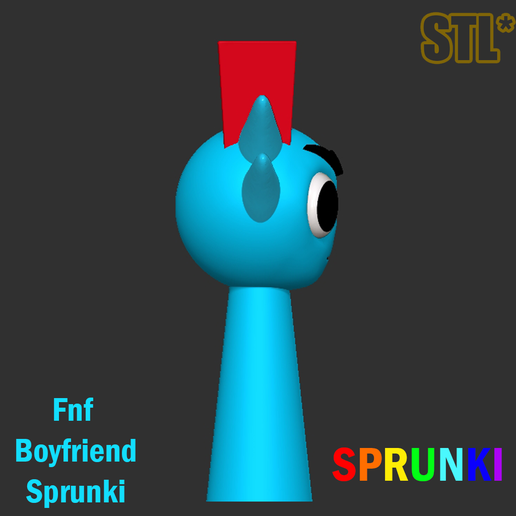 STL file Sprunki Incredibox Fnf boyfriend sprunki STL 3D Character ...