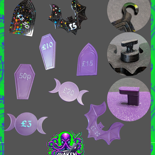 🏢 Etiquetas góticas COMERCIAL・Archivo 3MF para Impresión 3D・Cults