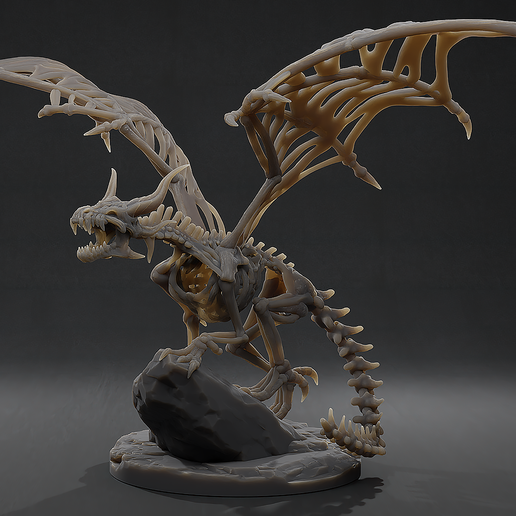 🐉 Dragon Skeleton・ 3D File for 3D printing・Cults