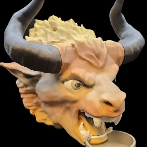 🎲 MINOTAUR HEAD DICE TOWER・ STL File for 3D printing・Cults