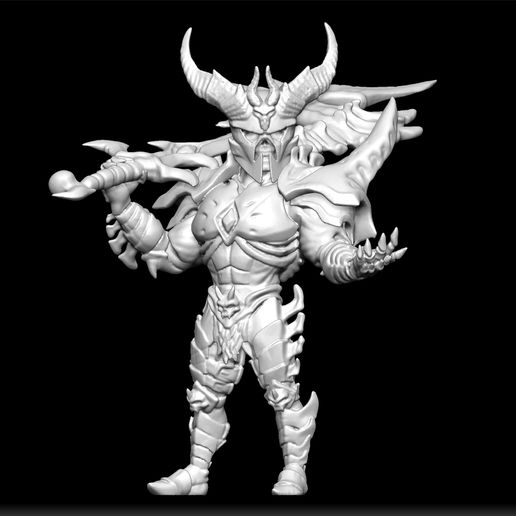 STL file Hell Knight 3D Print Model - Demonic Warrior STL File - Dark ...