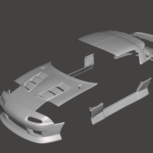 🚗 Mazda Miata MX5 racing body part 1/24・ OBJ File for 3D printing・Cults
