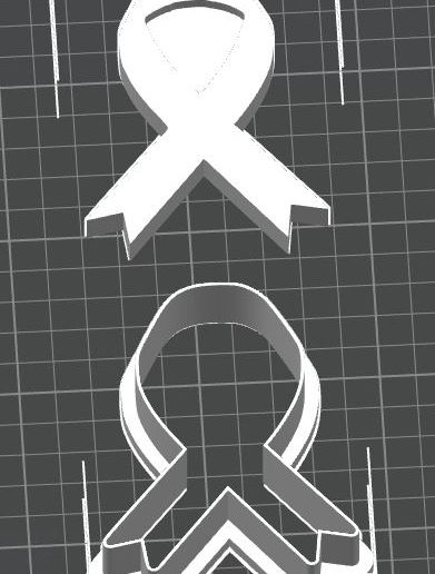 ♋ Breast Cancer Ribbon Cookie Cutter and Stamp・ STL File for 3D ...