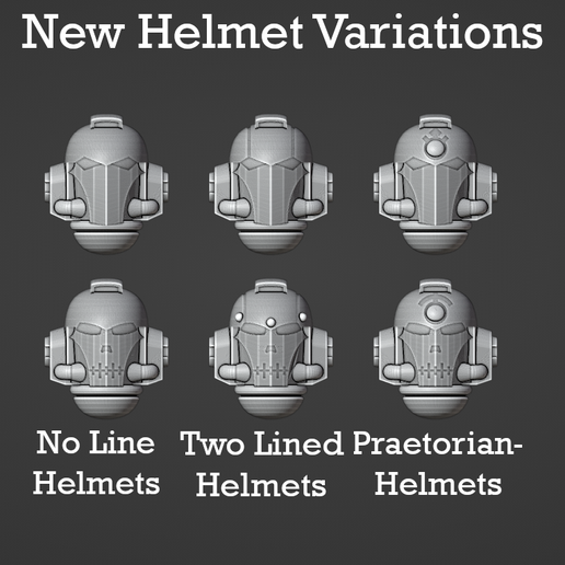 🎲 SM Necron Themed Helmets・ 3D File for 3D printing・Cults