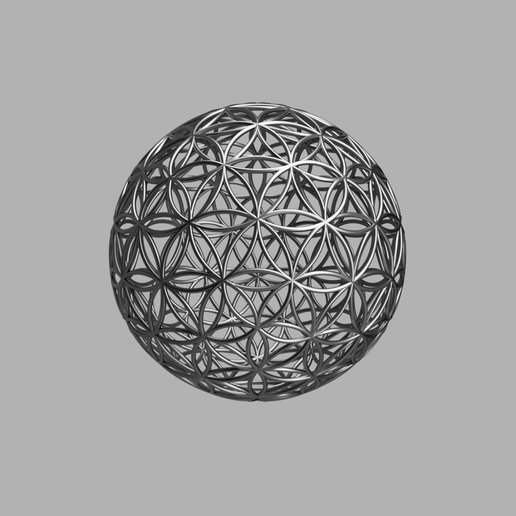 💐 Flower Of Live Sphere 3D・ STL File for ・Cults