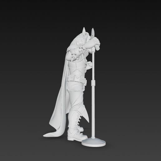 🦁 Lionhearted Dark Knight Rocker Batman Concept Estatua impresa en 3D ...