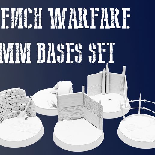 STL file 32mm Trench Warfare Bases Set V2 🎲 ・3D printing model to ...