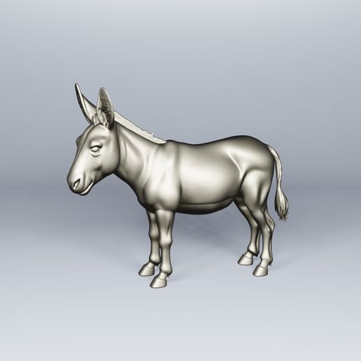 STL file Grazing Donkey STL – Realistic Eating Pose Farm 3D Print Model ...