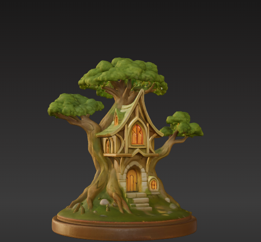 🧝 Elven Treehouse・ STL File for 3D printing・Cults