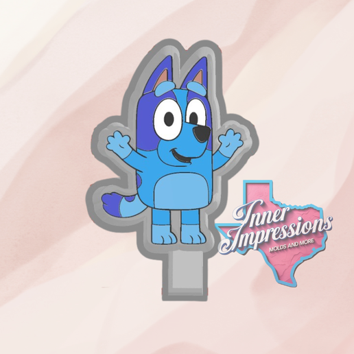 🐕 Molde Bluey Freshie・Archivo STL para Impresión 3D・Cults