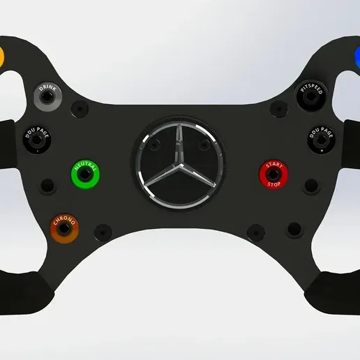 🚗 DIY Mercedes AMG GT3 Steering Wheel・ 3D File for 3D printing and CNC ...
