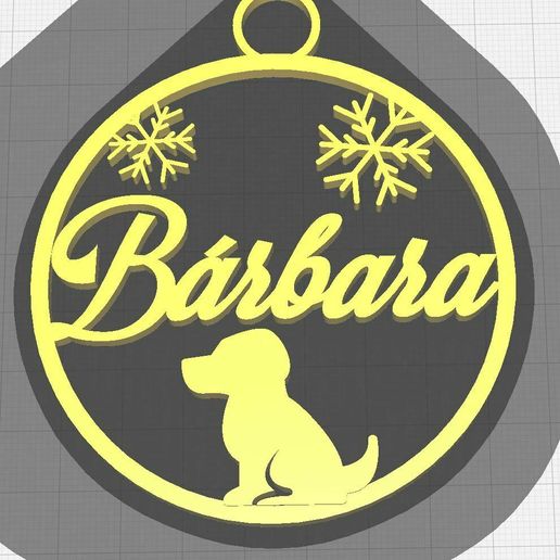 🎄 Bárbara bola de navidad・Archivo STL para ・Cults