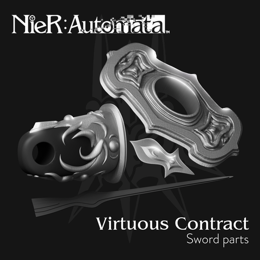 Archivo STL 2B's Sword Part Set - NieR:Automata 🗡️ ・Plan de impresora ...