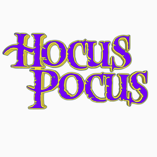 Archivo STL 2x Pantalla con logotipo HOCUS POCUS V1 de MANIACMANCAVE3D ...