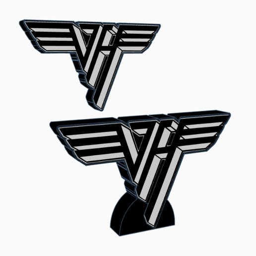🚐 VAN HALEN Lightbox - Wall Mount & Standing- by MANIACMANCAVE3D・ STL ...