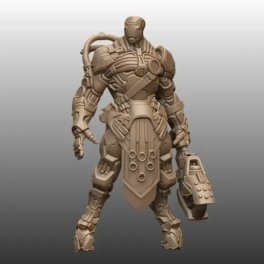 🤖 Warrior Elite Cyborg – 3D Printable STL Model with Display Base・ 3D ...