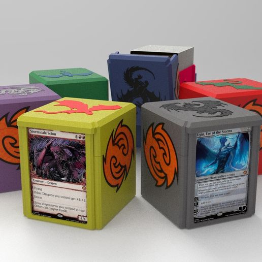 🐉 Tarkir Dragonstorm - MTG Deck Box Bundle with 5 designs・ STL File for 3D printing・Cults