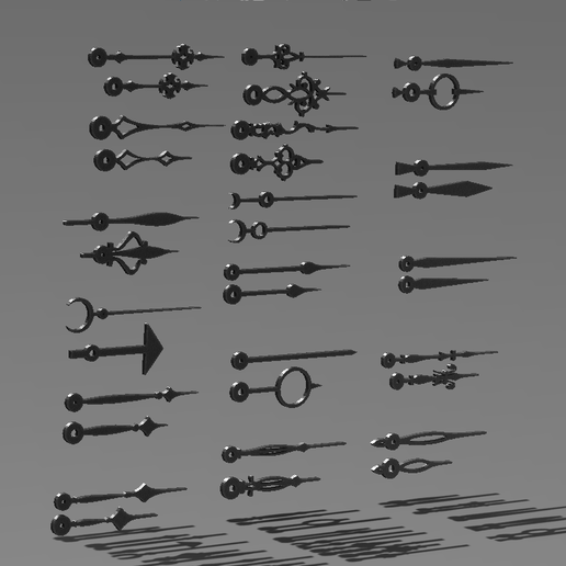 🕰️ CLOCK HANDS - LASERCUT and 3D printer ready・ STL File for 3D ...