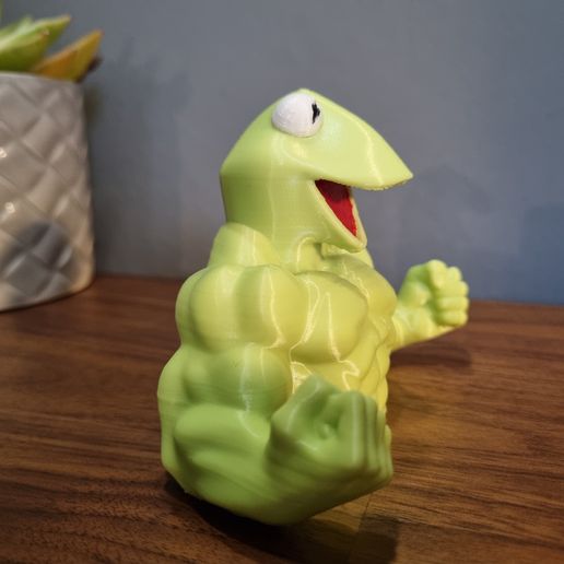 🐸 Buff Kermit The Frog・ STL File for ・Cults