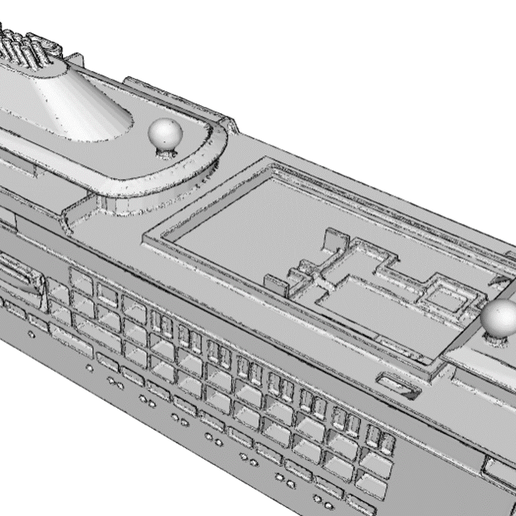 🚢 Hanseatic Class Cruise Ship Model 1/1250・ 3D file for 3D printing・Cults