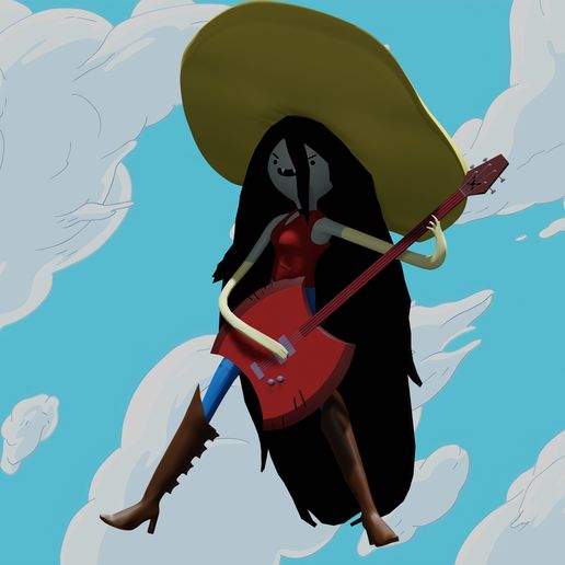🧛 Marceline the Vampire Queen (Adventure Time)・ STL File for ・Cults