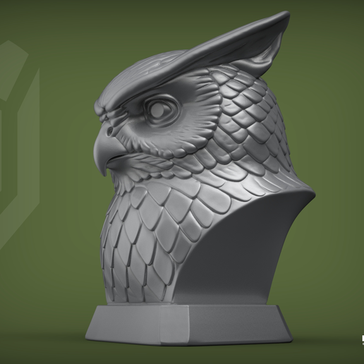 🦉 Owl Bust Stylized Wisdom Bird STL for 3D Printing・ STL File for 3D ...