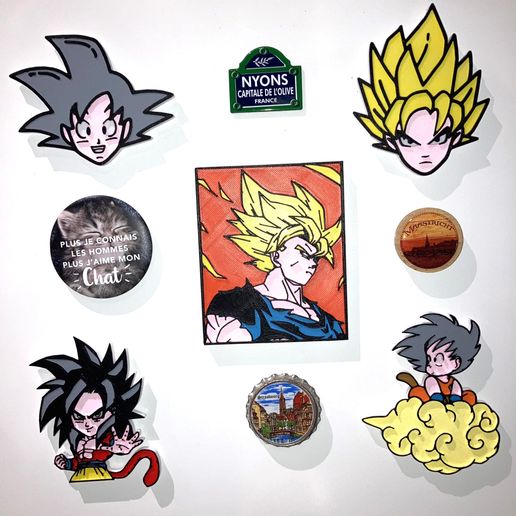 💬 125 Manga / Anime Magnets・ 3D File for 3D printing・Cults