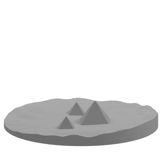 3D file Egyptian Pyramids and Desert 3d model 🏜️ ・3D print design to ...