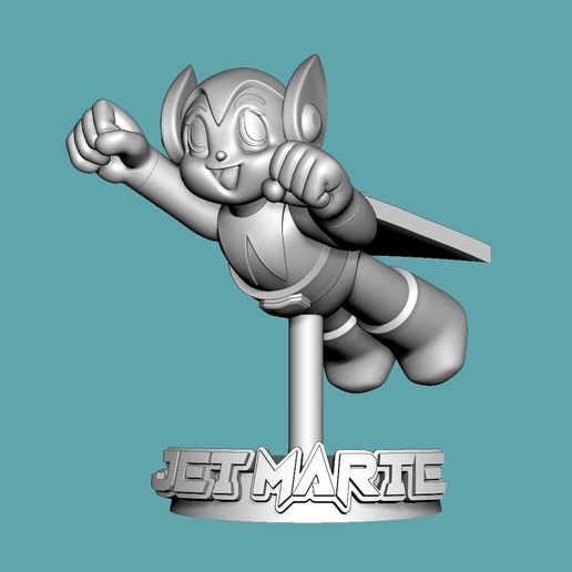 🚀 JET MARS ASTROBOY - Retro Anime FIGURE・Archivo STL para Impresión 3D ...