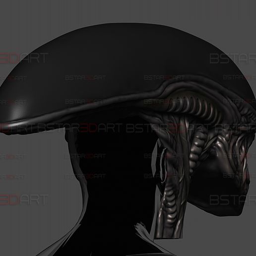 👽 Alien Xenomorph Head Decor Wearable Cosplay・ 3D File for 3D printing ...