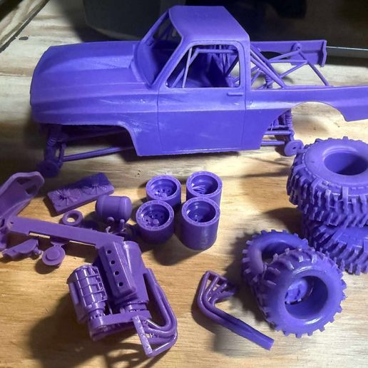 🚗 Diecast Mud dragster Version 3 Scale 1:25・3D Print・Cults