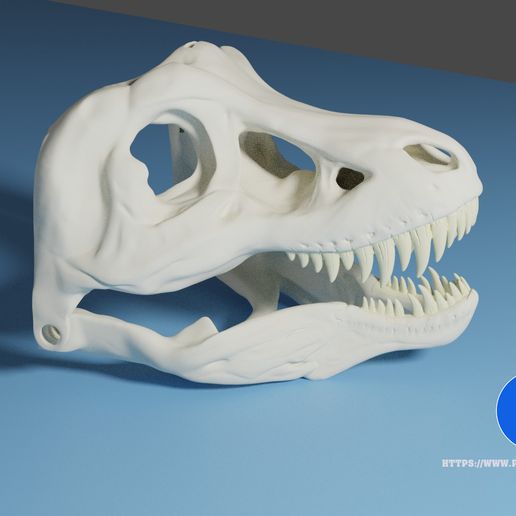 🦖 Dinosaur Skull Mask wearable (with moveable jaw)・ STL File for 3D ...