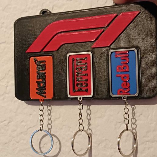 🔑 F1 Key Holder + Key Rings・ STL File for 3D printing・Cults