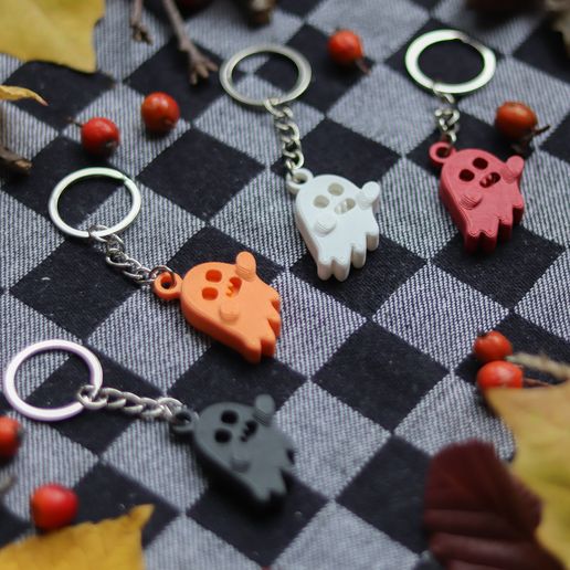 🧟 Zombie Ghost Keychain | Autumn Series | Halloween・Free STL File for ...