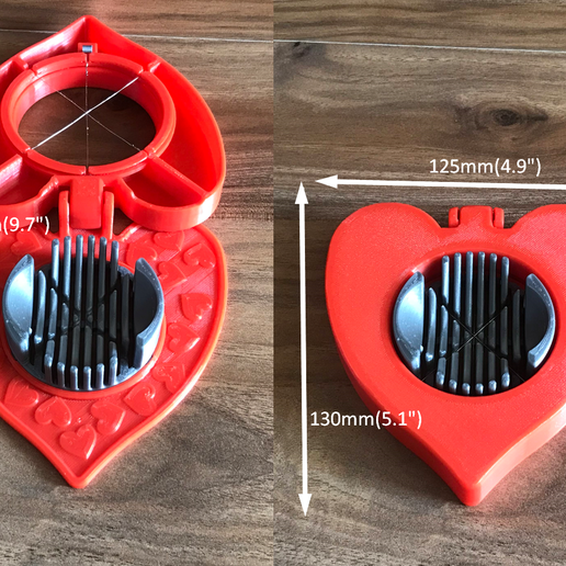 🥚 EGG SLICER - HEART・ 3D File for 3D printing・Cults
