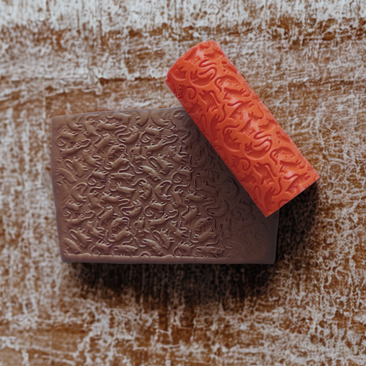 🐱 Cats Texture Roller – Seamless Emboss Cat Pattern STL for Surface ...