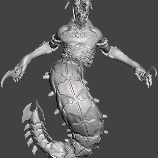 👹 WHIPLASH - DOOM ETERNAL - Dynamic Pose HIGH POLY sculpted model STL ...