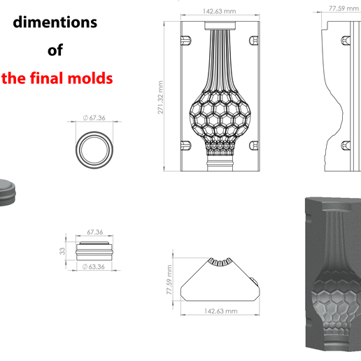 🏺 ceramic mold_N2・ STL File for ・Cults