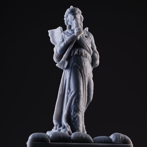 👼 Trench Crusade Statue - Angel with Gas Mask | Post-Apocalyptic ...