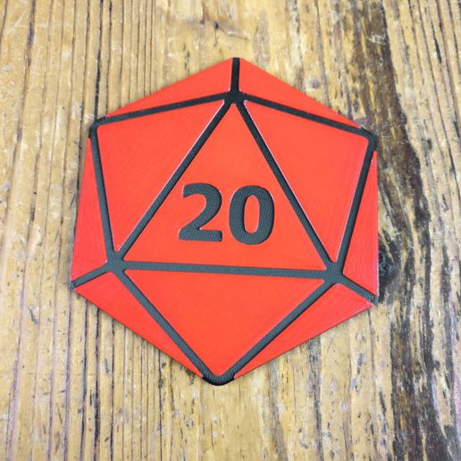 🎲 D20 Coasters・Free STL File for 3D printing・Cults
