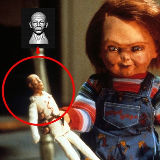 STL file Voodoo head child's play 1988 - Chucky ️ ・3D printable model ...