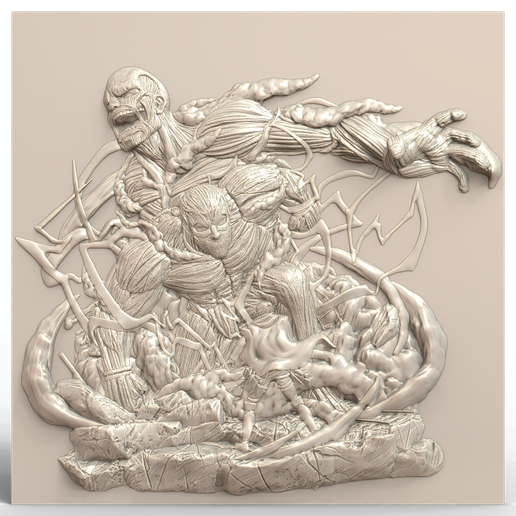 📁 3D Model STL File for CNC Router/Laser & 3D Printer Armored Titan and ...