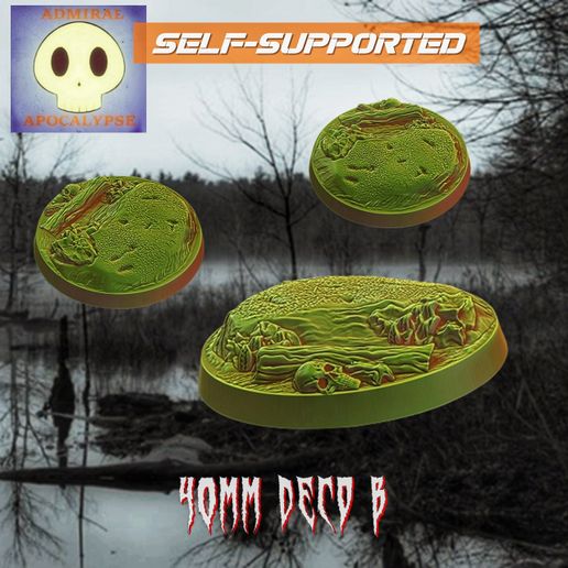 🌳 Swamp Base Set (15 Stl Files//6 different base sizes// Round & Oval ...