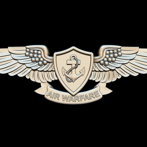 🪵 US Air Warfare Specialist Insignia 3D STL para CNC・Archivo STL para ...