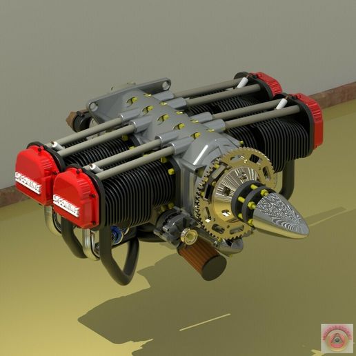 🛩️ LYCOMING O-360 - CESSNA 172 - AIRPLANE ENGINE・ STL File for 3D ...