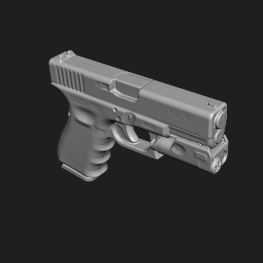🔫 Glock 19 Gen4 Surefire XC1 Real Size Scan 3D Gun Mold・ STL File for ...