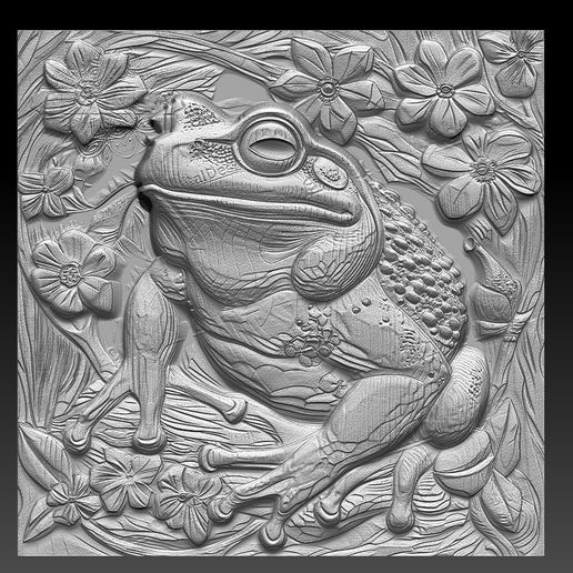 STL file Nature's Frog Relief - 3D Printable STL & CNC Model 🐸 (OBJ)・3D ...