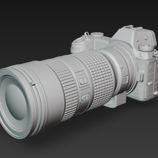 📷 Miniature Figure Reflex Reflex Camera with Telephoto Lens Modelism ...